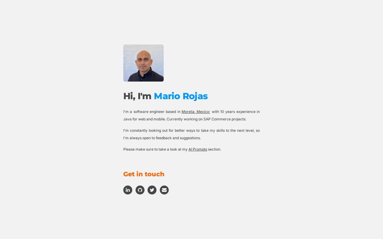 Mario Rojas Personal Website